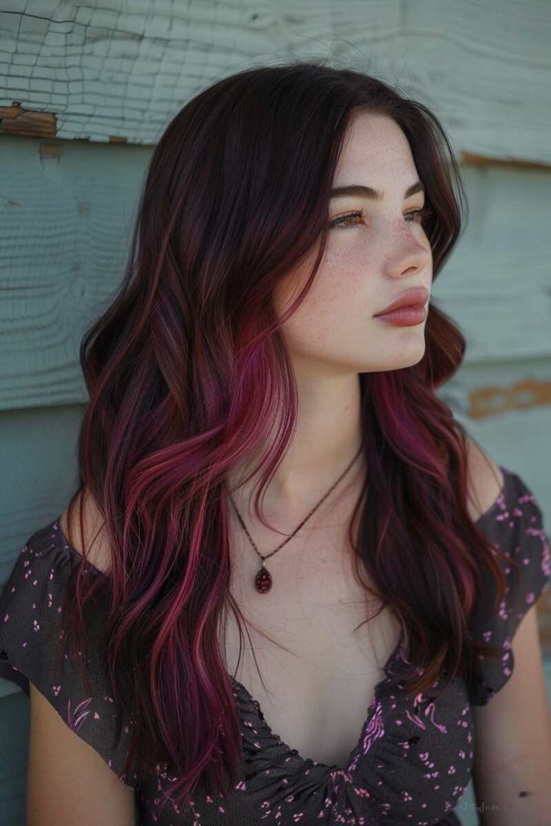 32 Stunning Red Highlights On Dark Hair To Elevate Your Look! - Glamour ...