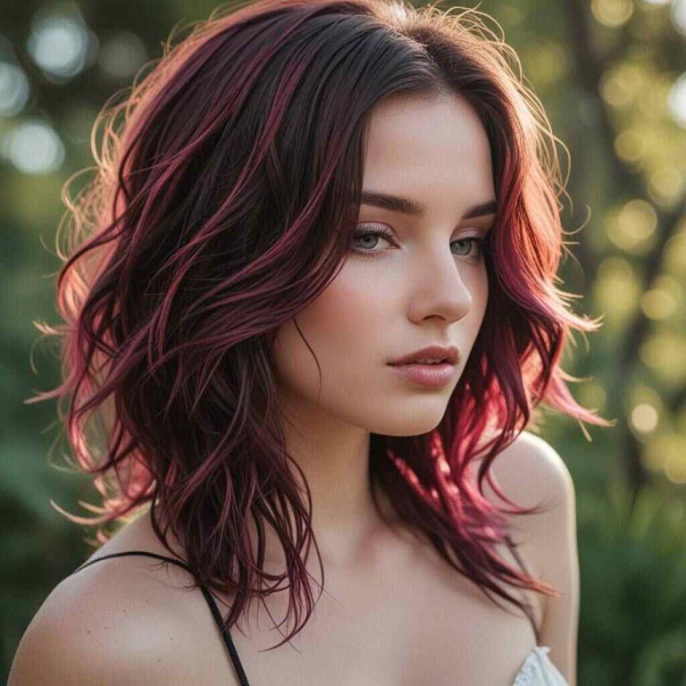32 Stunning Red Highlights On Dark Hair To Elevate Your Look! - Glamour ...
