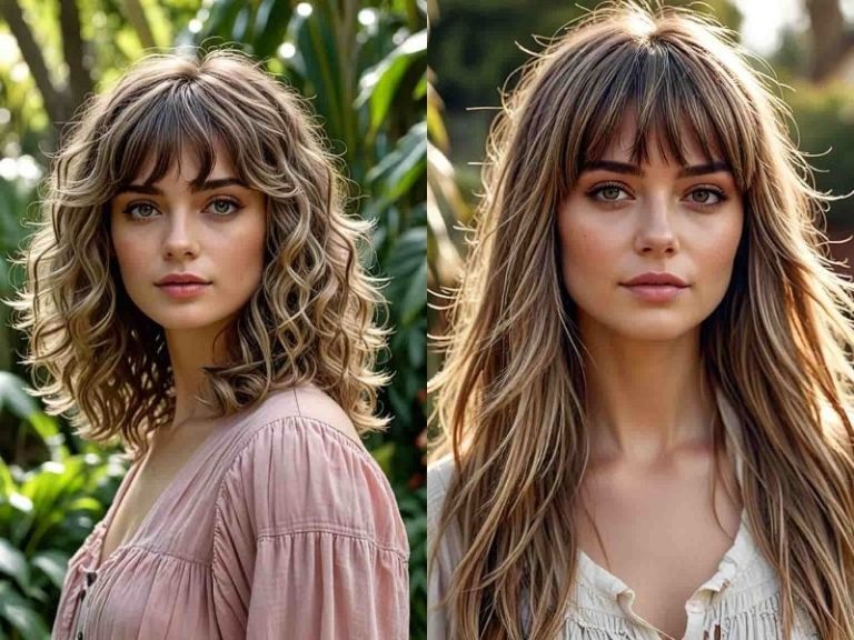 33 Stunning Layered Hair With Curtain Bangs Styles You Need To Try ...