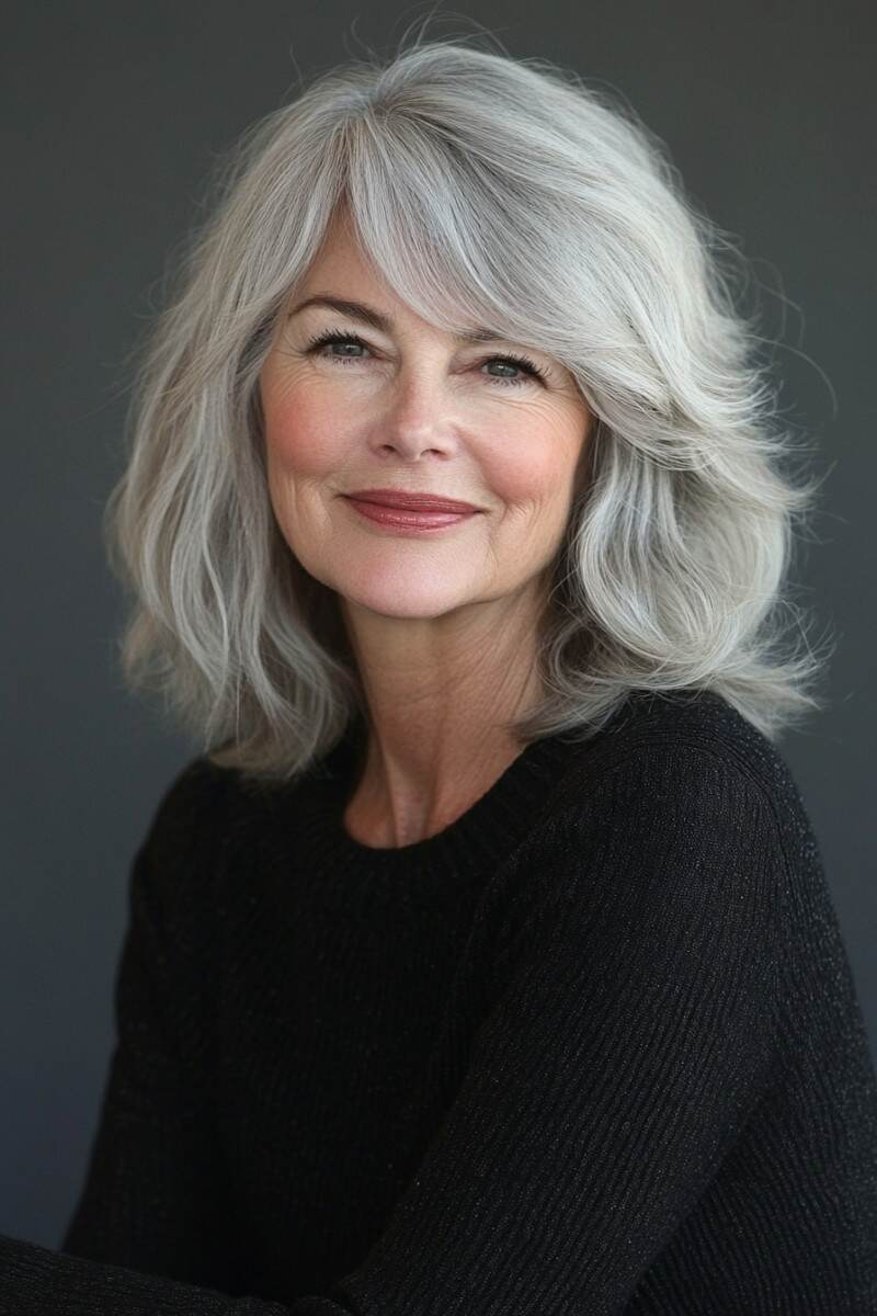 25 Stunning Curtain Bangs For Women Over 50: Stylish, Chic, And Age ...