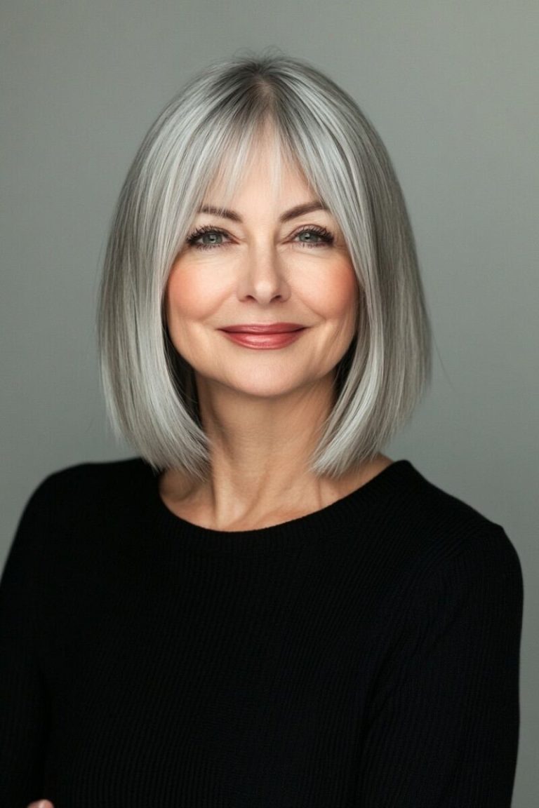 25 Stunning Curtain Bangs For Women Over 50: Stylish, Chic, And Age ...